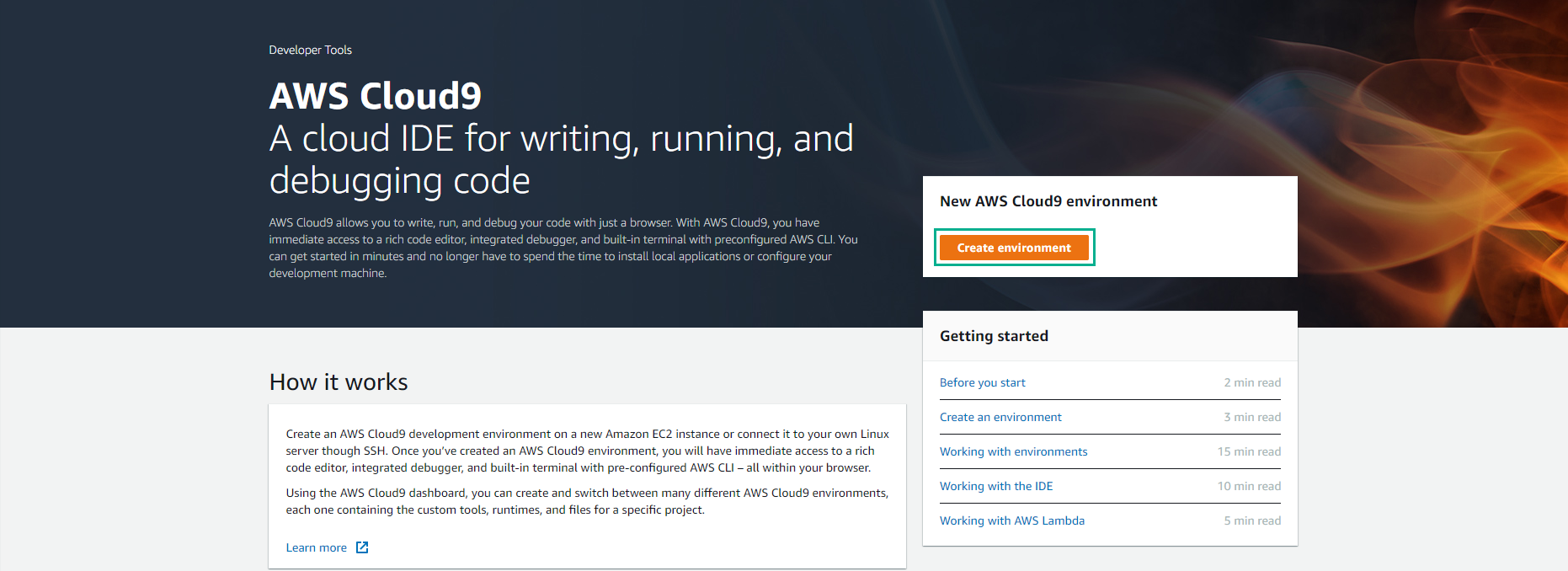 Create workspace :: INTRODUCTION TO EKS BLUEPRINTS